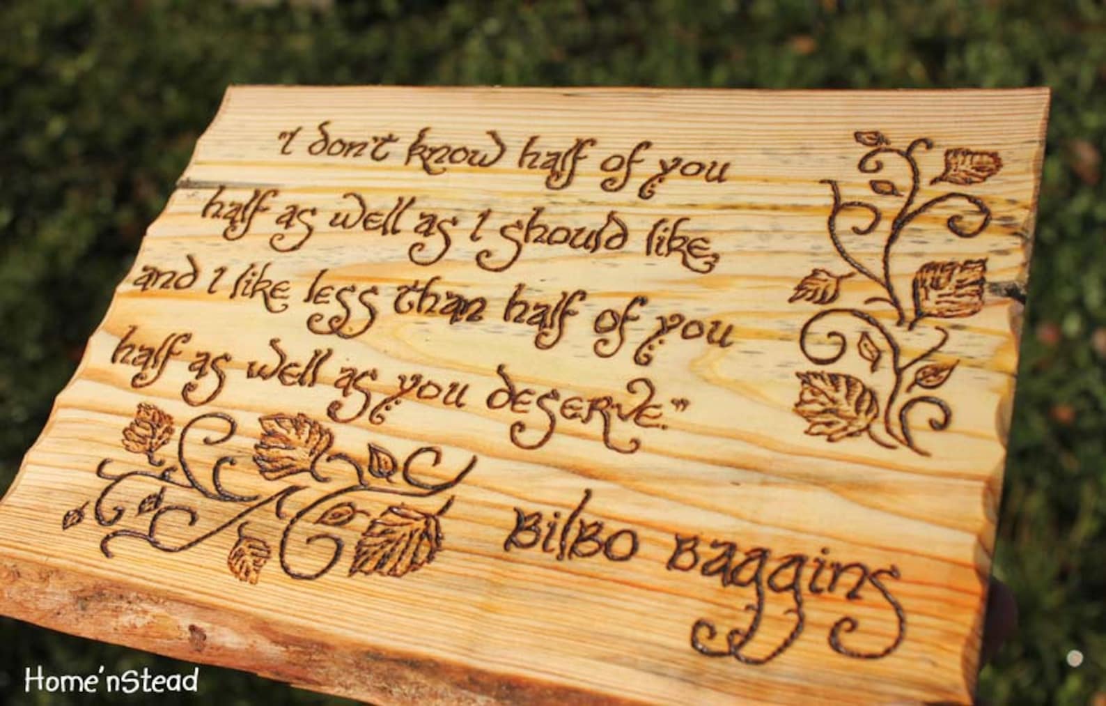 Bilbo Baggins Quote Hobbit Saying Wall Hanging the Hobbit Fan Gift Lord ...