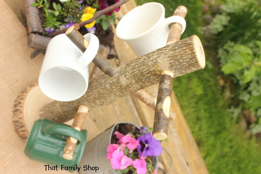 Coffee Mug Holder Cup Tree Rustic Teacup Organizer Tree - Etsy UK