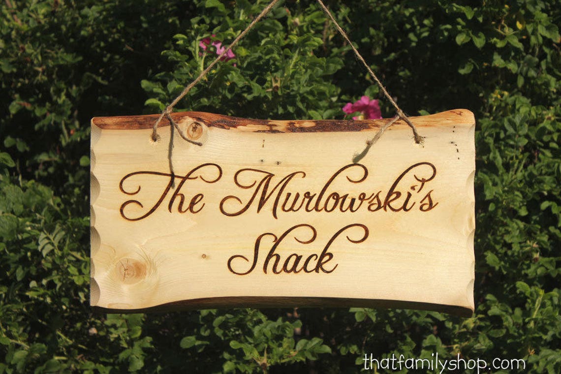 Rustic Welcome Entry Sign Log Address Sign Wood Letters Last - Etsy