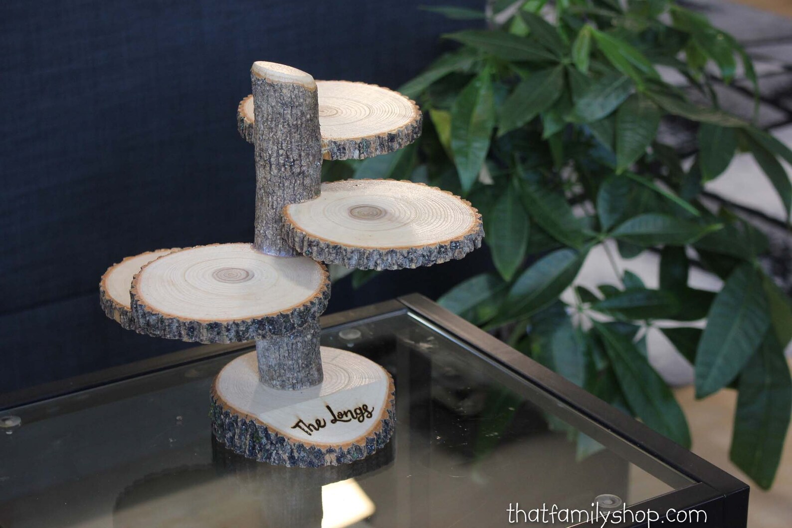 Custom Name Engraved Display Stand Tiered Log Stand - Etsy