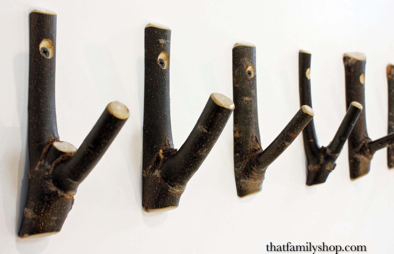 Tree Branch Coat Hooks Rustic Wall Hangers Natural Hall Entryway Coat ...