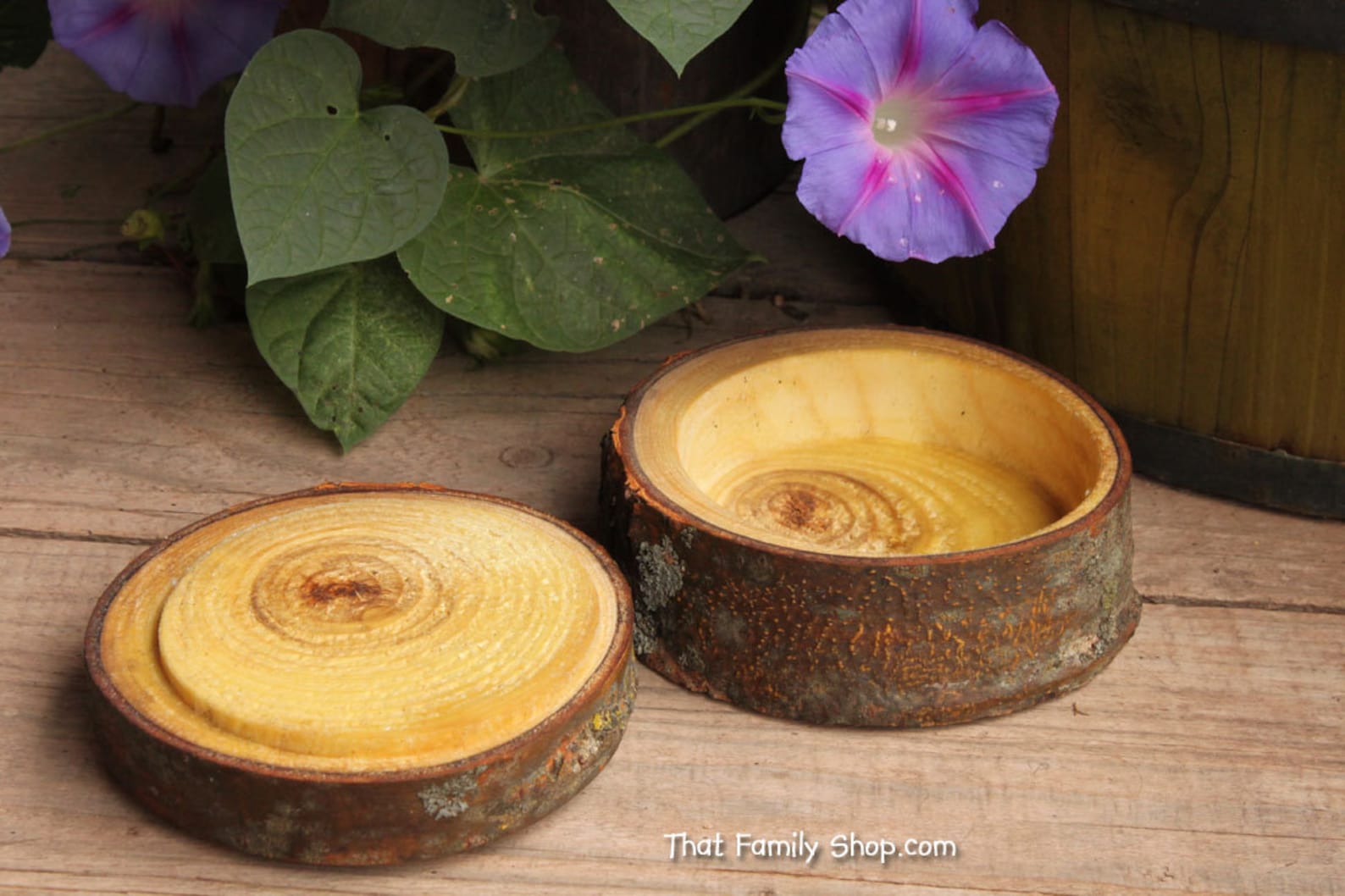 Jewelry Log Organizer Personalized Gift Rustic Log Jewelry Box Pair of ...