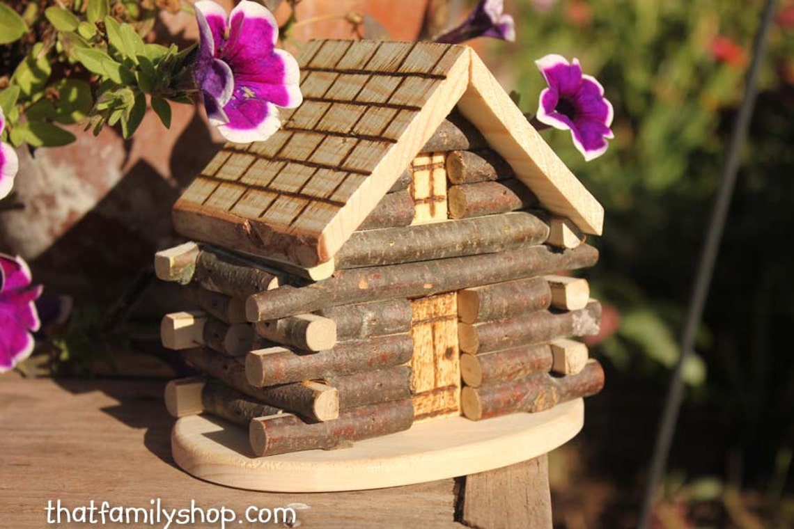 Miniature Cabin Cake Topper Rustic Wedding Display - Etsy