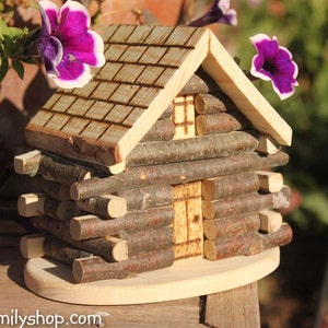 Miniature Cabin Cake Topper Rustic Wedding Display - Etsy