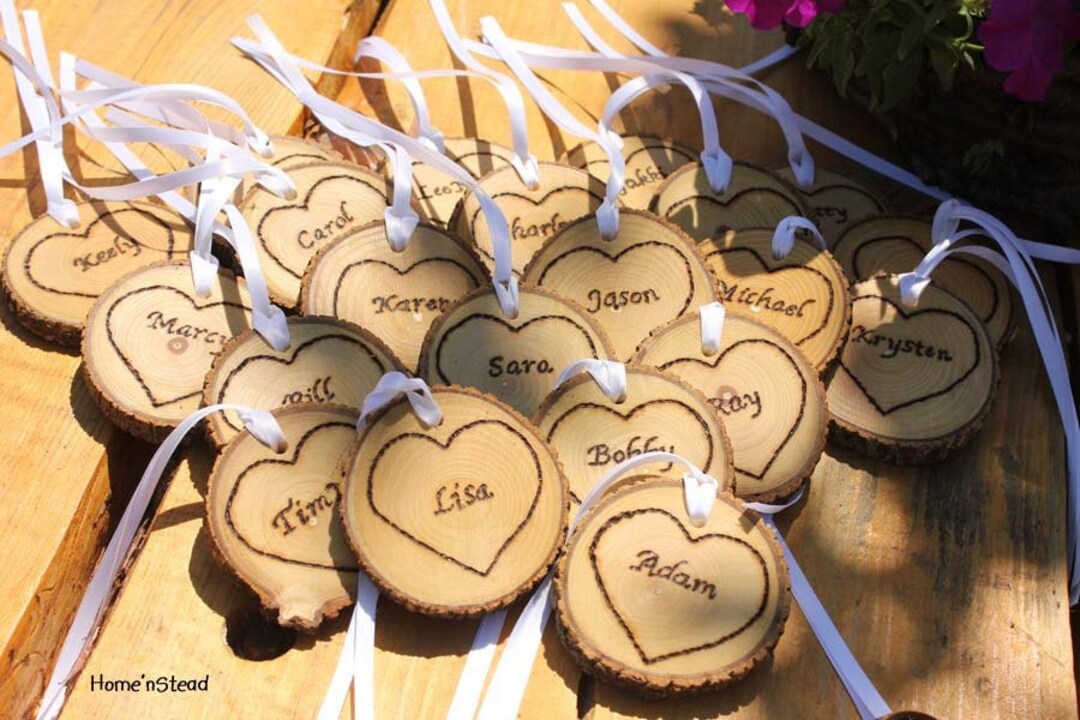 Rustic Wedding Tokens Mason Jar Decoration Custom Names / Dates / Mr ...