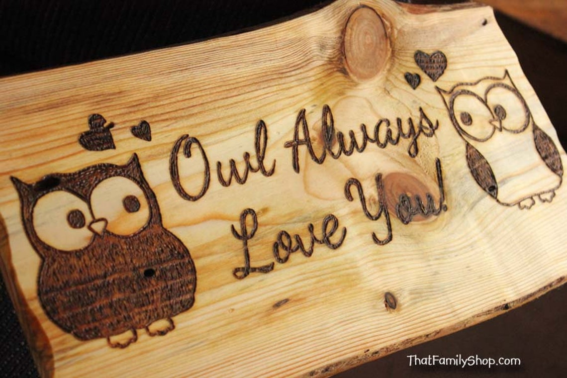 Owl Plaque Cute Rustic Personalized Wall Gift Art Gifts for - Etsy
