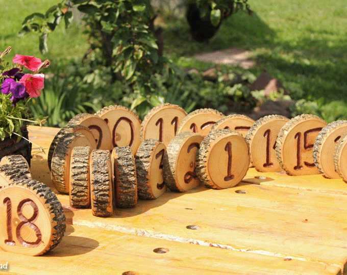 RESERVED Rustic Table Numbers 1 15 - Etsy