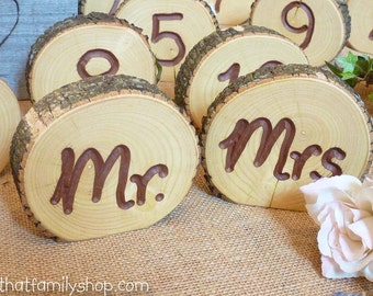 Rustic Wedding Burned Log Table Numbers Number Wood | Etsy
