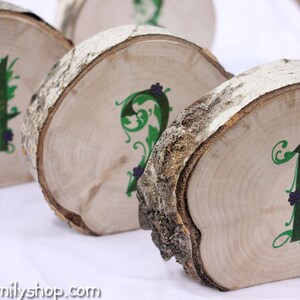 Rustic Wedding Log Slice Table Numbers Rustic Style Decor for | Etsy