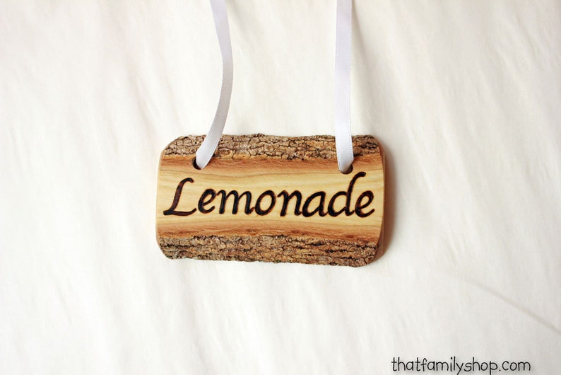 Drink Tags Set of 3 Rustic Drink Dispenser Labels Sweet - Etsy