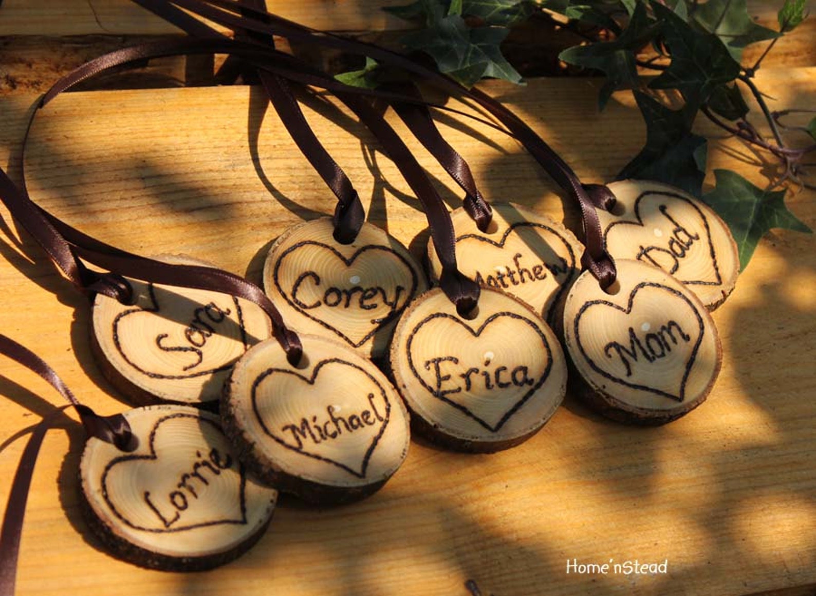 Rustic Wedding Tokens Mason Jar Decoration Custom Names / - Etsy