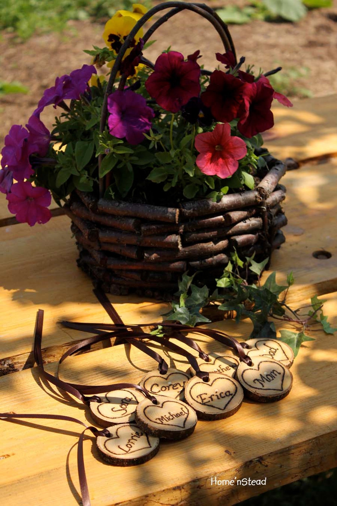 Rustic Wedding Tokens Mason Jar Decoration Custom Names / - Etsy