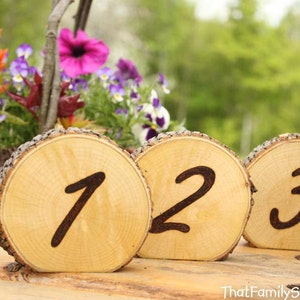 Rustic Wedding Burned Log Table Numbers Number Wood - Etsy Canada