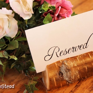 Rustic Wedding Card Stand Reserved Table Numbers Place Setting Business ...