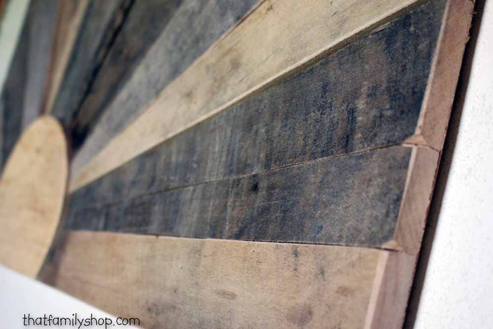 Pallet Wall Art Display, Reclaimed Sunset Wall Hanging Plaque, Handmade ...