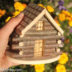 Miniature Cabin Cake Topper Rustic Wedding Display - Etsy
