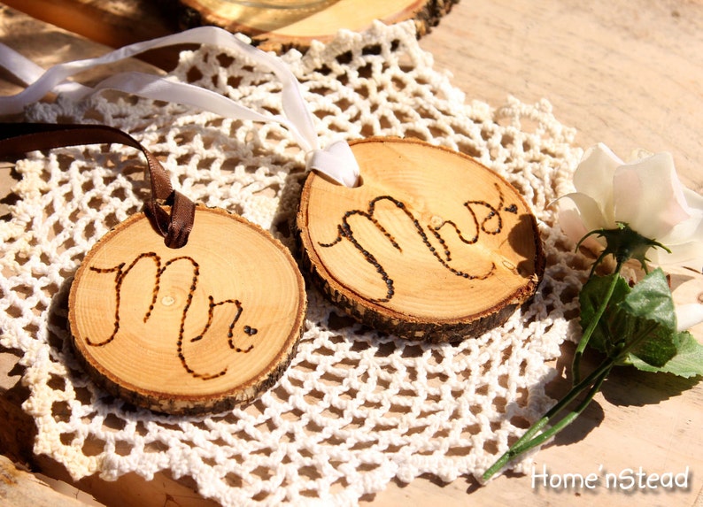 Rustic Wedding Tokens Mason Jar Decoration Custom Names / - Etsy