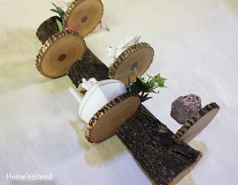 5-Tiered Display Stand Log Trophy Shelf Trinket Tray Rustic | Etsy