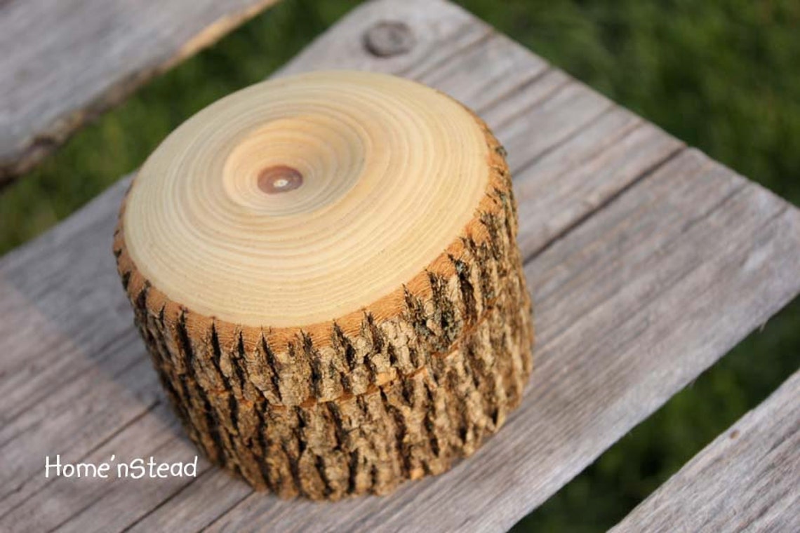 Natural Log Jewelry Organizer Box Rustic Heart-shaped Display - Etsy