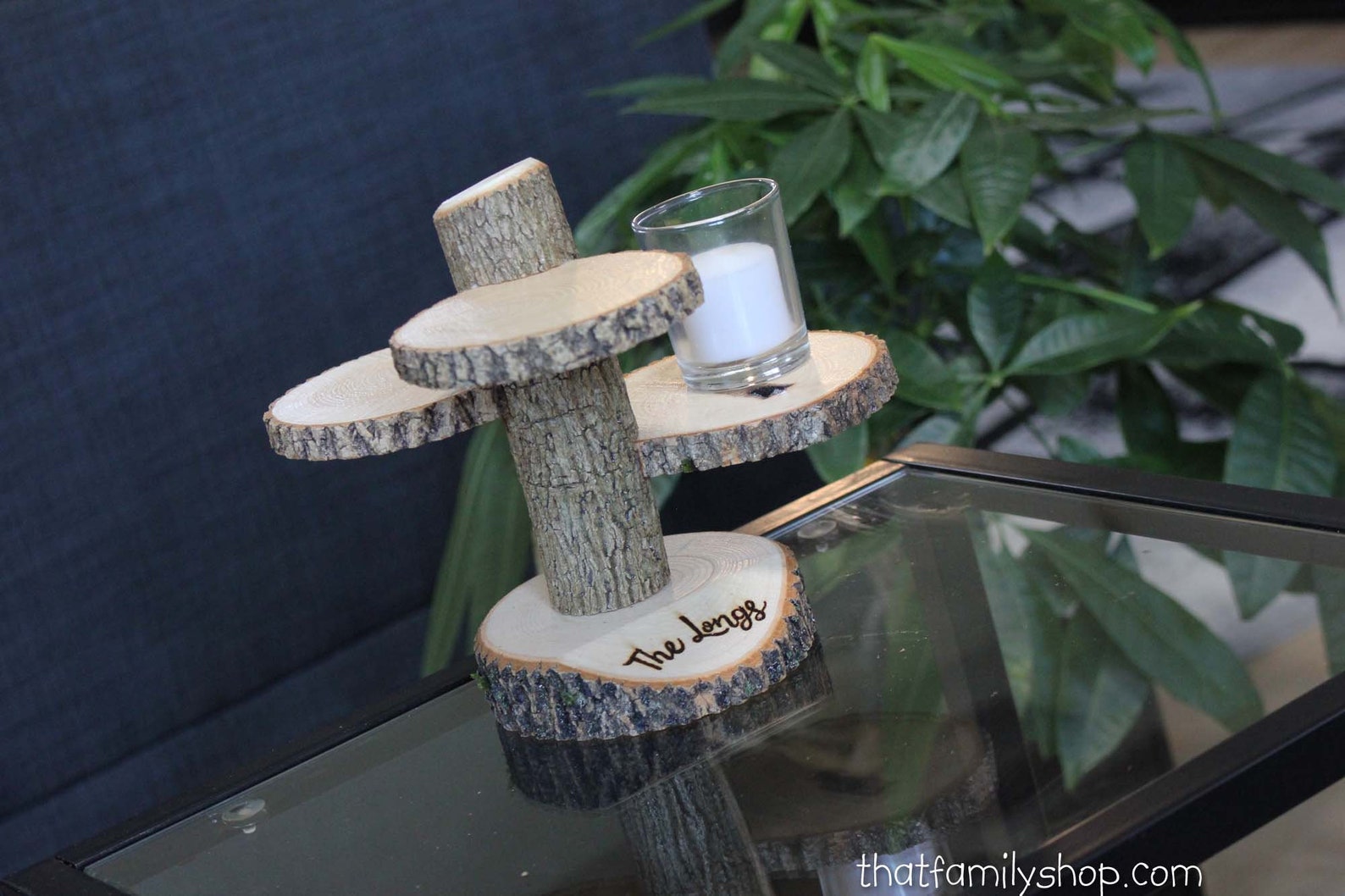 Personalized Rustic 3-tiered Stand With Engraved / - Etsy