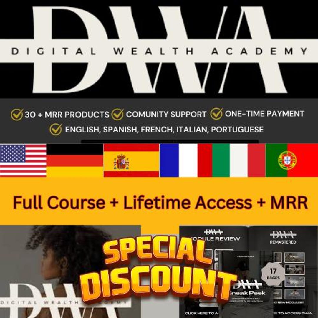 Digital Wealth Academy, DWA Vol 1 and Vol 2, DWA Full Course With Master Resell Rights. DWA ...