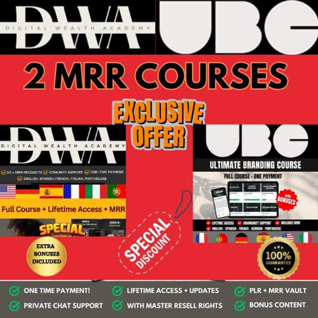 DWA and UBC, 2 MRR Course Bundle. Digital Wealth Academy and Ultimate ...
