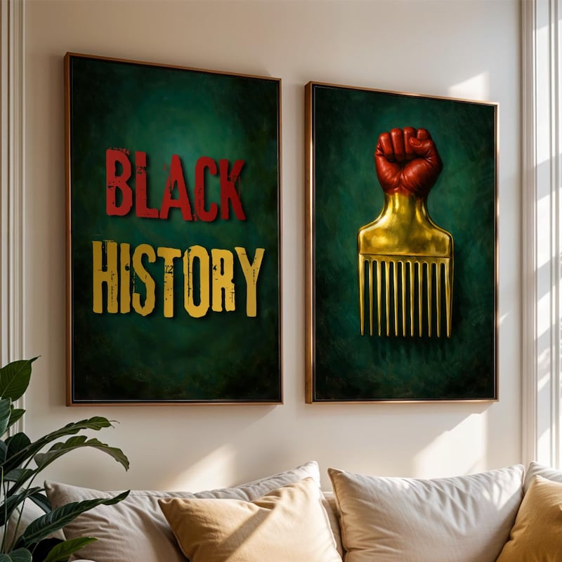 African Afro Pick Print Art - Etsy