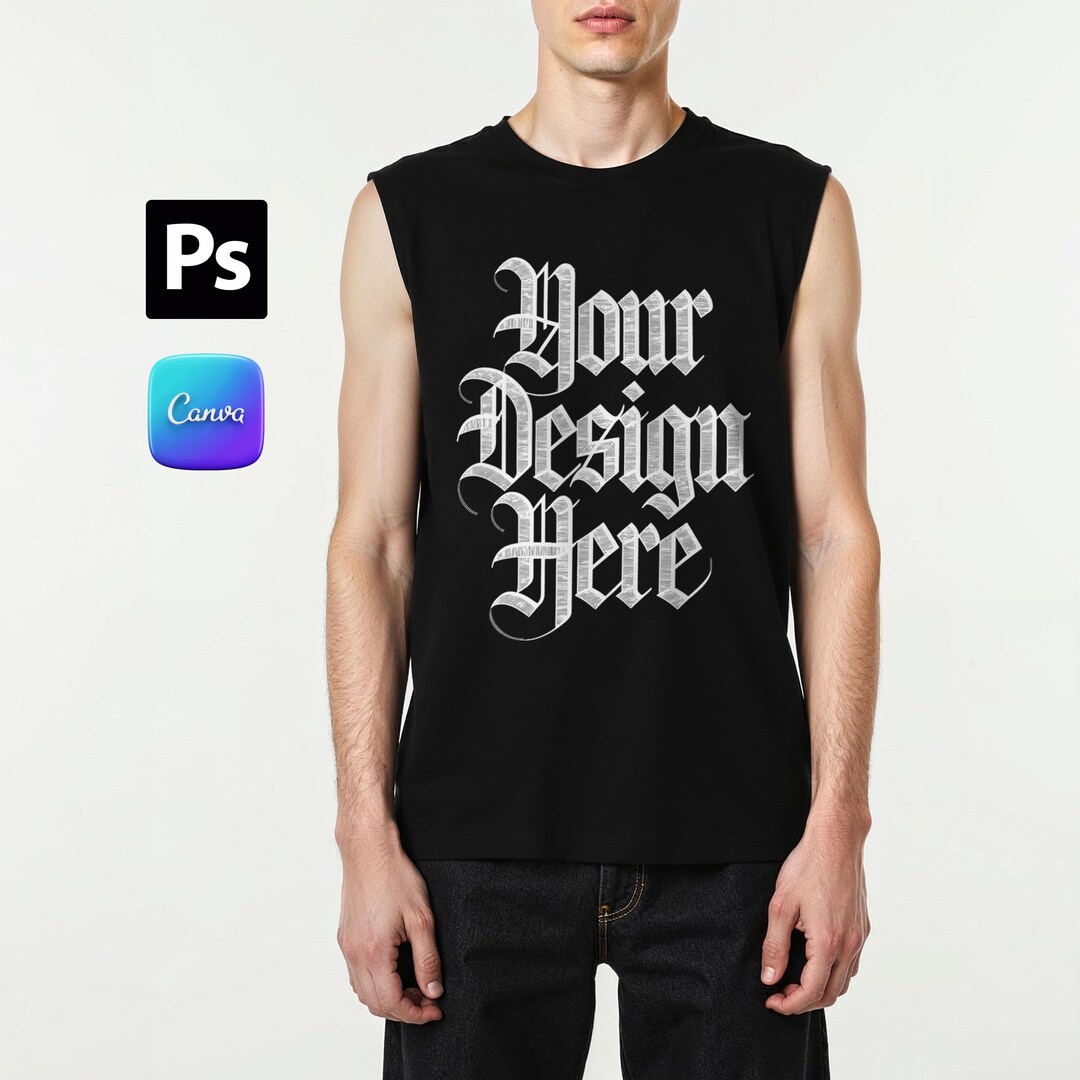 Bella+canvas 3483 Muscle Tank Mockup: Unisex Jersey PSD File - Etsy