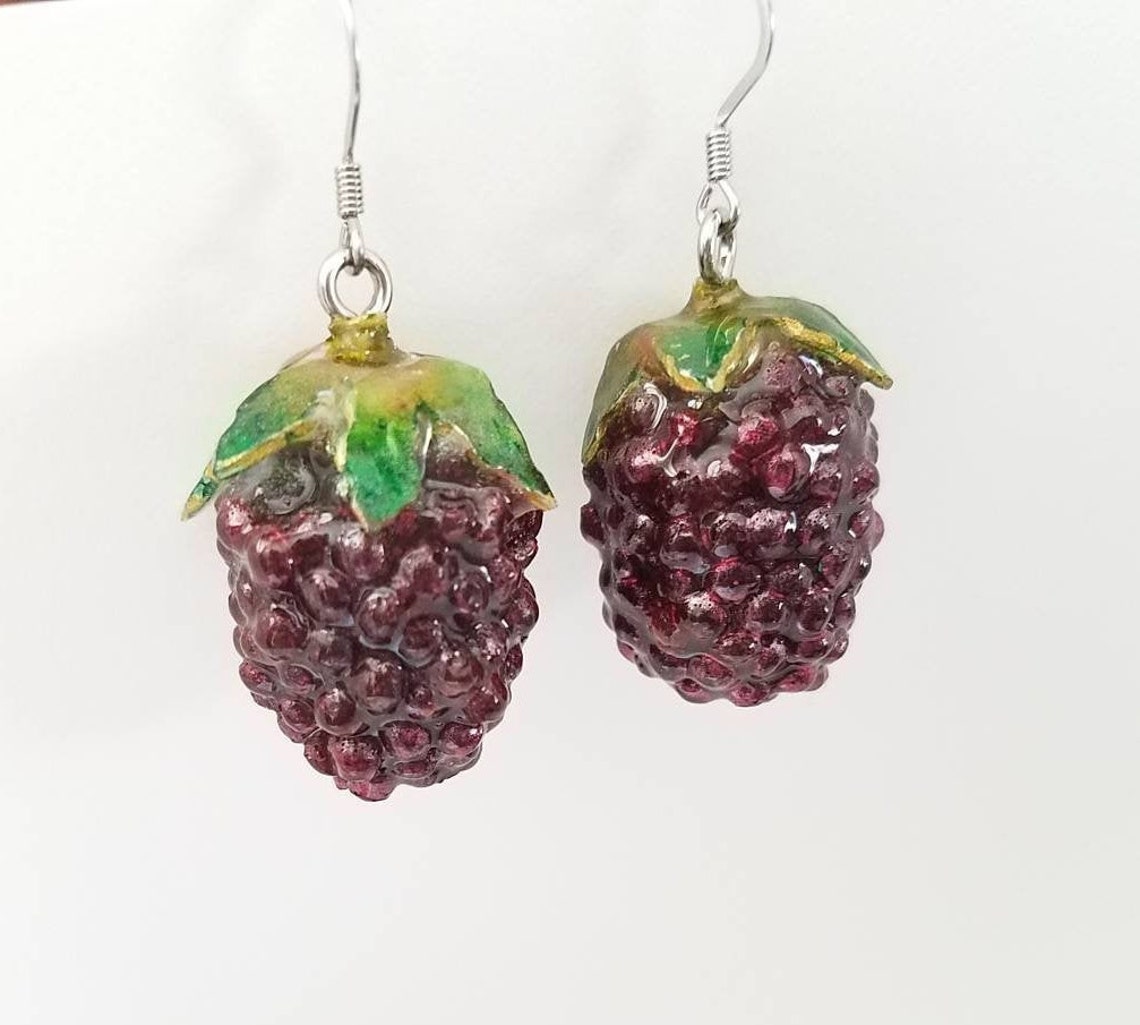 Fruit Earrings Fruity Resin Jewellery Color Changing - Etsy