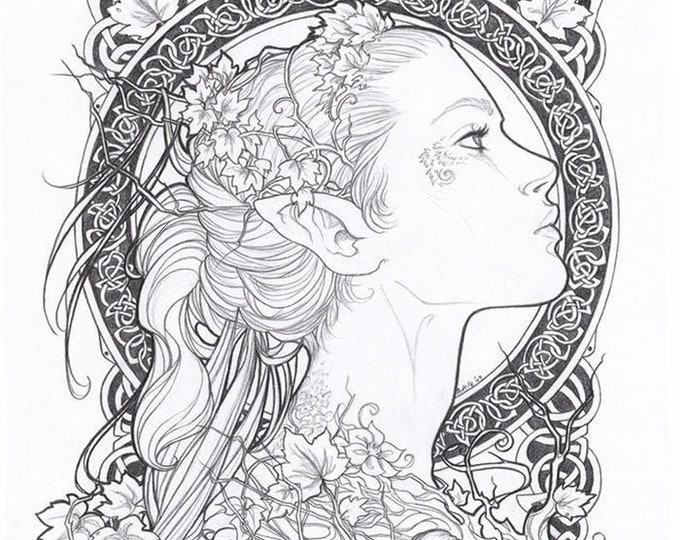 Original Fantasy Art Print "elvish" - Etsy