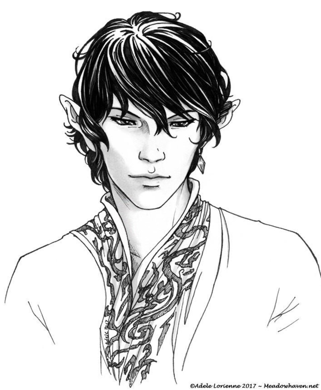 FFXIV Ser Aymeric Ink Art Print Heavensward Final Fantasy - Etsy