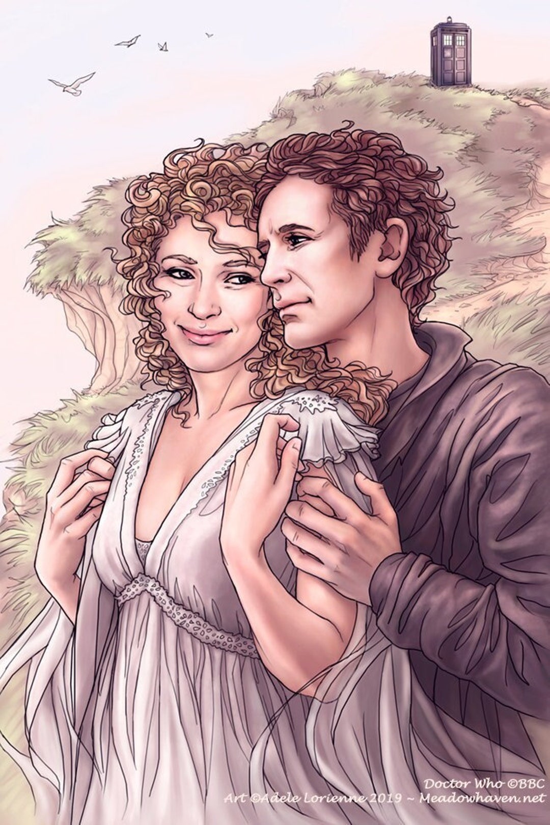 Doctor Who Art Print Eighth Doctor River Song: "windswept" - Etsy