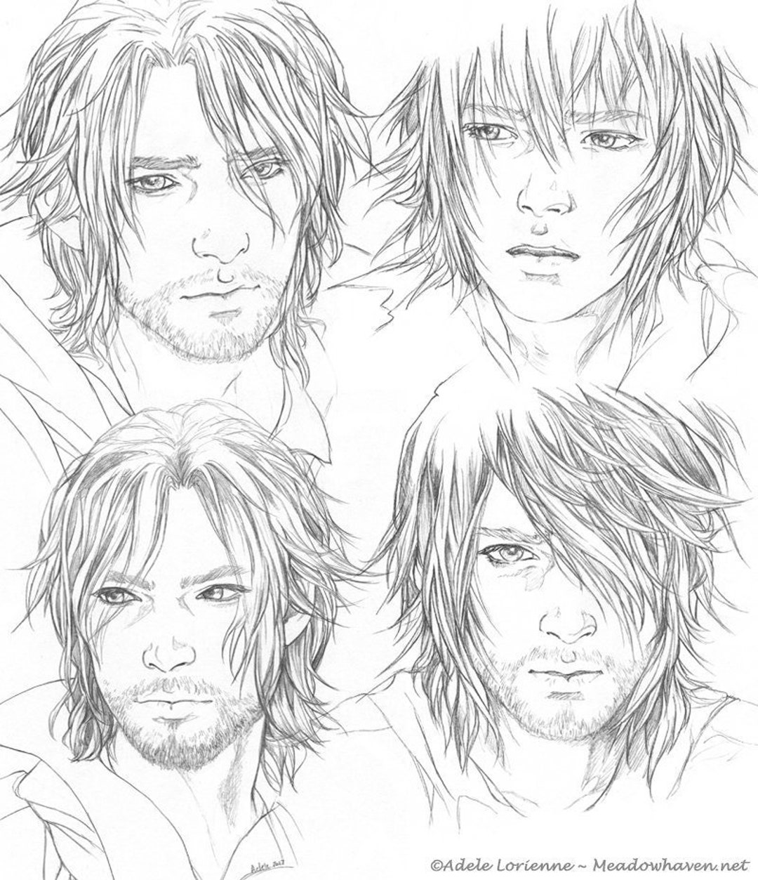 FFXV Noctis Pencil Sketchpage Art Print #2 - Etsy