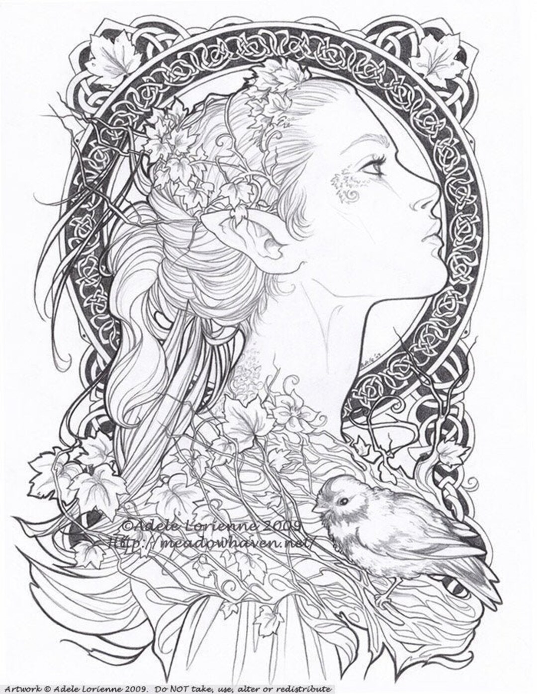 Original Fantasy Art Print "elvish" - Etsy