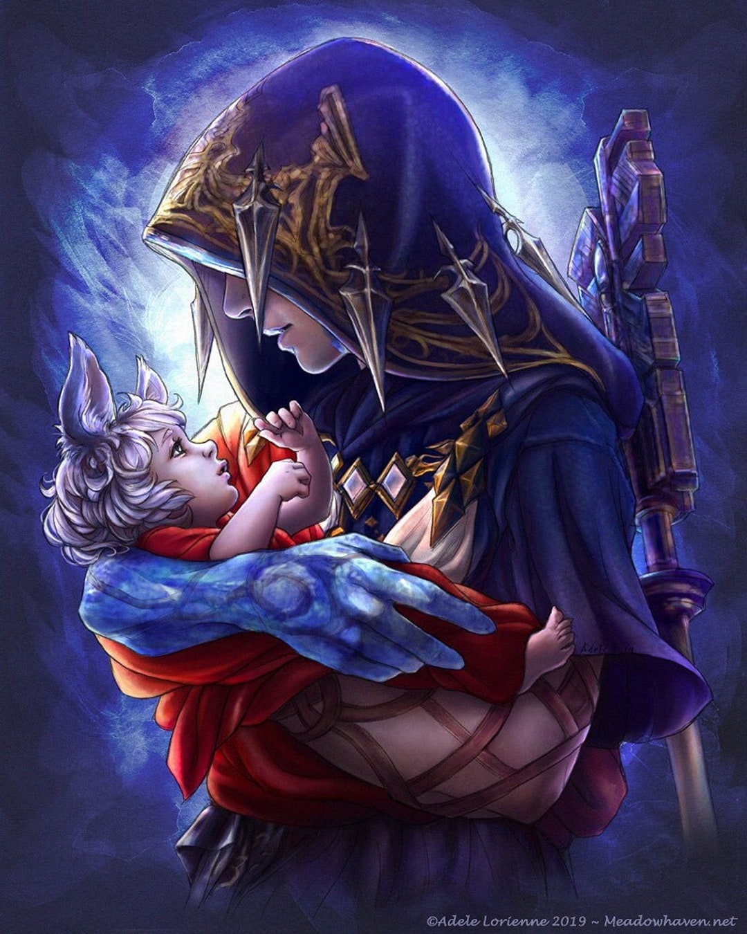 FFXIV "lullaby" Crystal Exarch Lyna Shadowbringers Art Print - Etsy