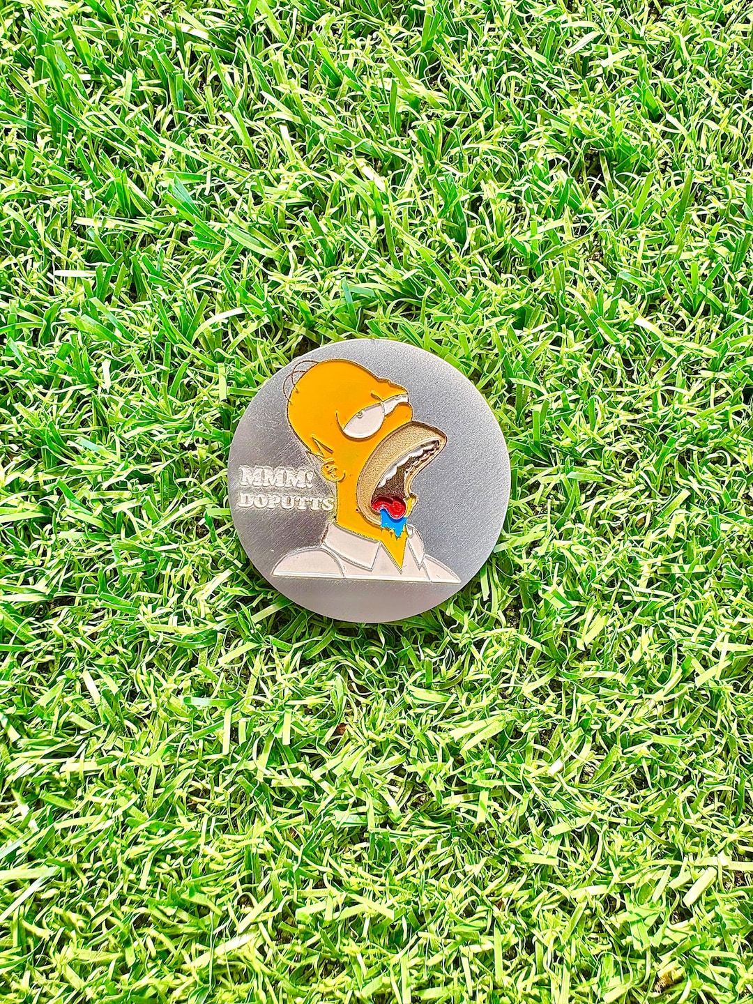Custom Homer Simpson Golf Ball Marker | Laser Engraved | Hand Crafted ...