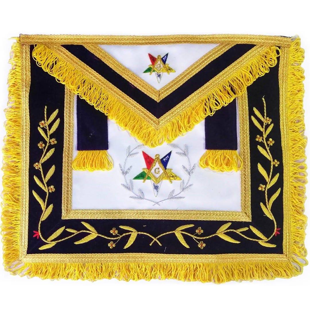 Masonic OES Grand Patron Apron Hand Embroidered - Etsy