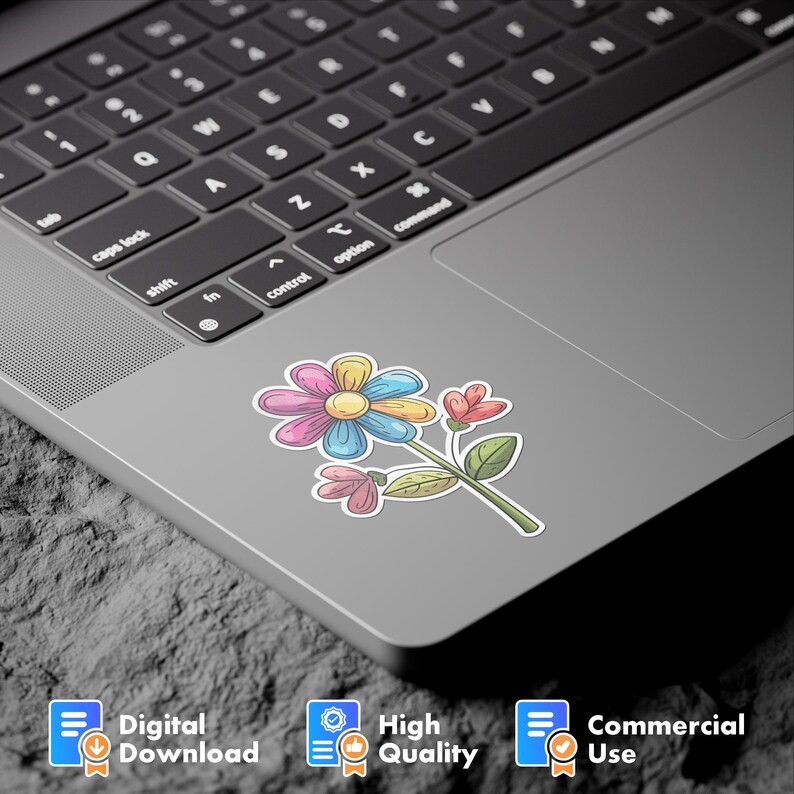 Cute Flower Doodle Sticker Pack PNG | Aesthetic Floral Clipart for ...