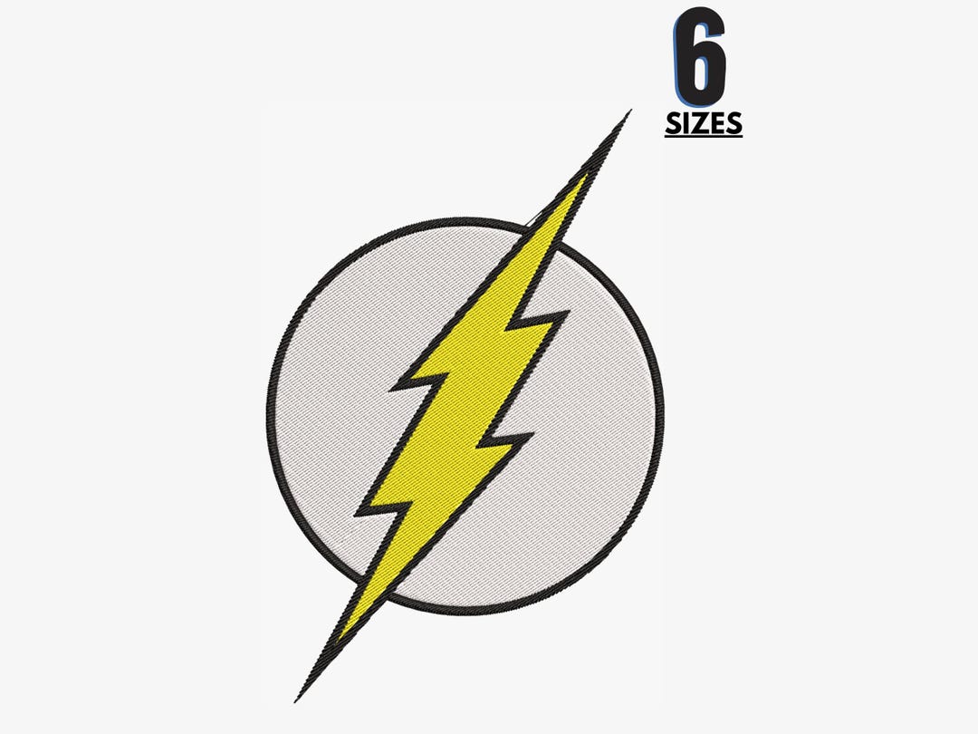 Lightening Bolt Embroidery Design, Super Hero Embroidery File, Flash ...