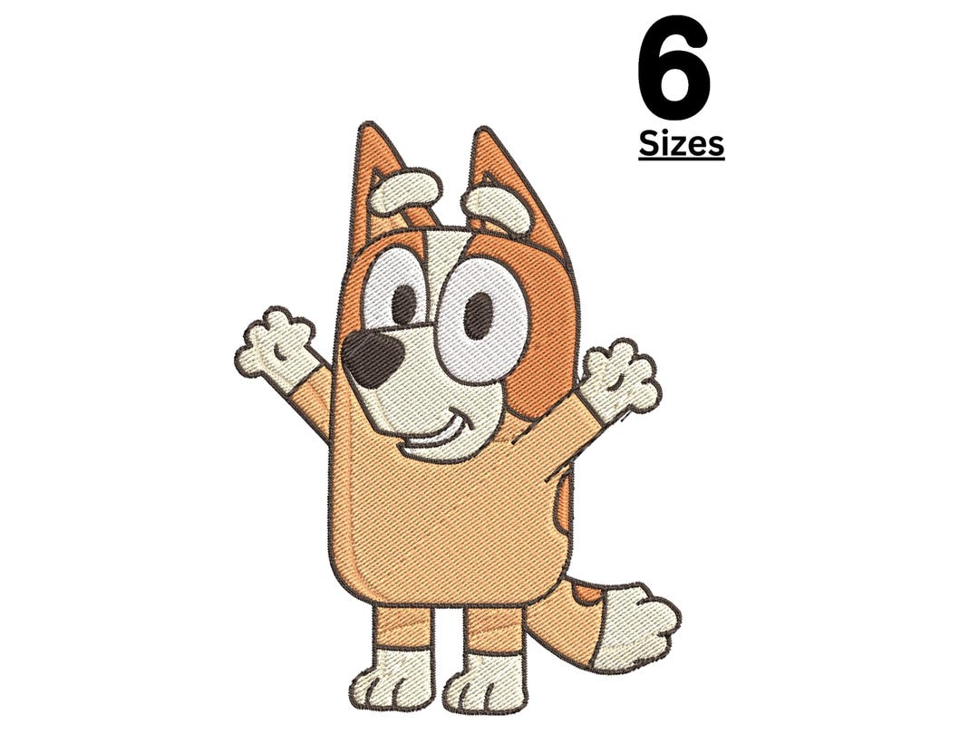 Bluey Sister Bingo Embroidery, Digital Machine Embroidery, Instant ...