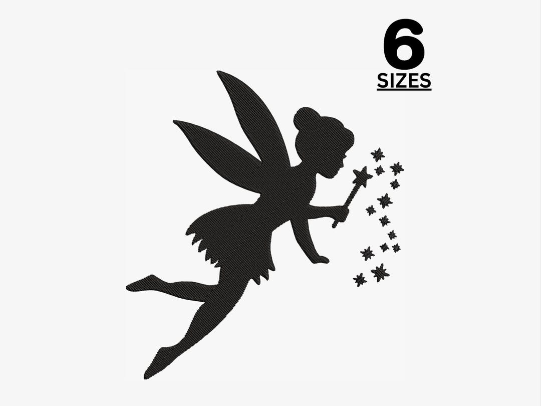 Fairy Embroidery Design: Tinkerbell Machine Embroidery (PES, DST, JEF ...