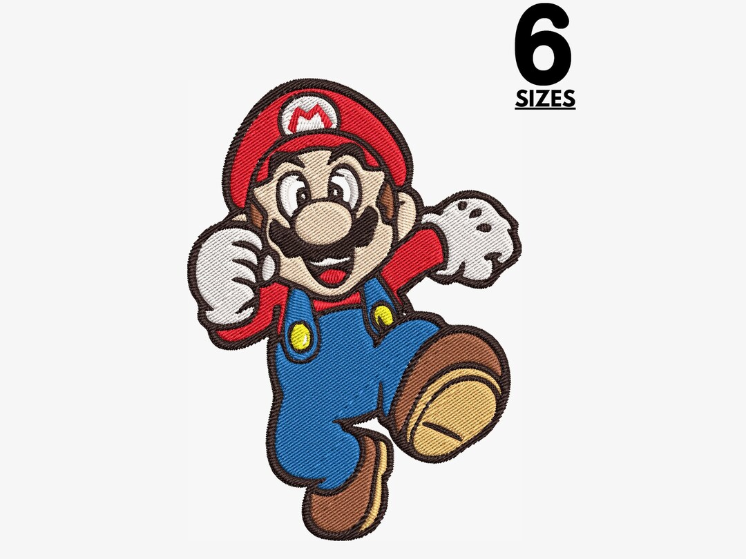 Mario Embroidery Design, Super Mario Machine Embroidery Design, Mario ...