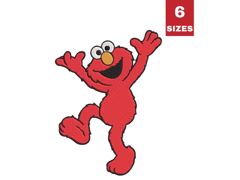 Elmo Embroidery Design, Sesame Street Embroidery Design, 2 Designs, 6 ...