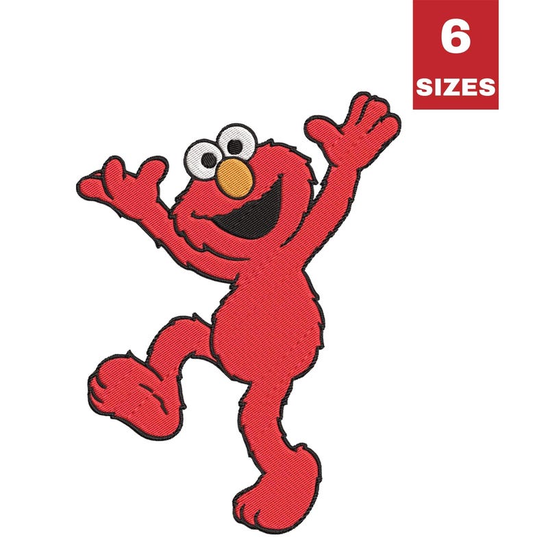Elmo Embroidery - Etsy