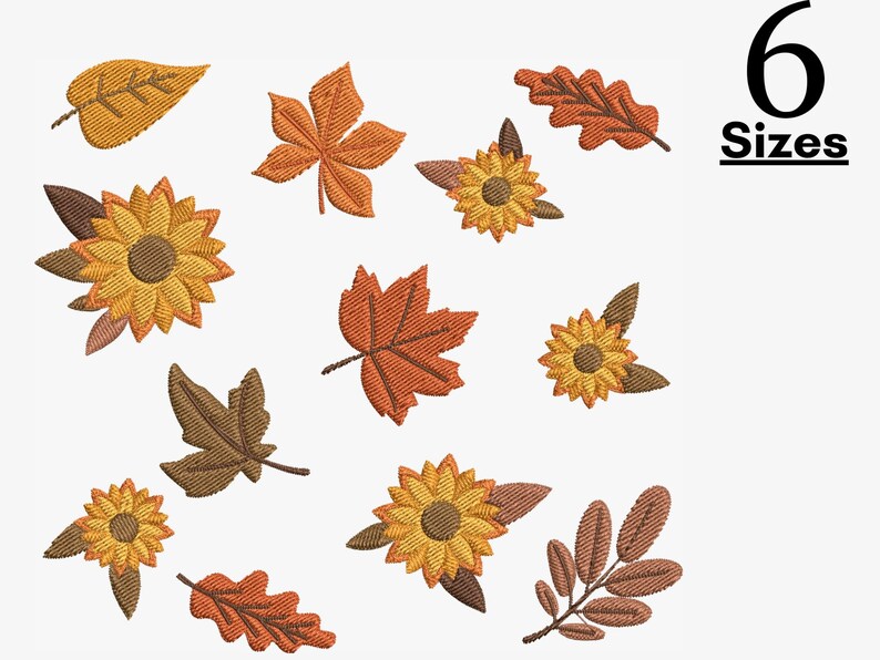Autumn Leaves Embroidery Design, Machine Embroidery Design, Leaf ...