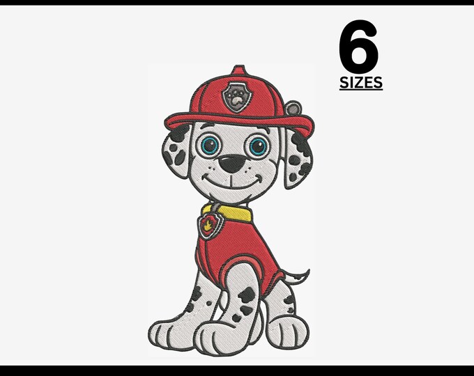 Marshall Paw Patrol Embroidery Design, Paw Patrol Embroidery Design, 6 ...