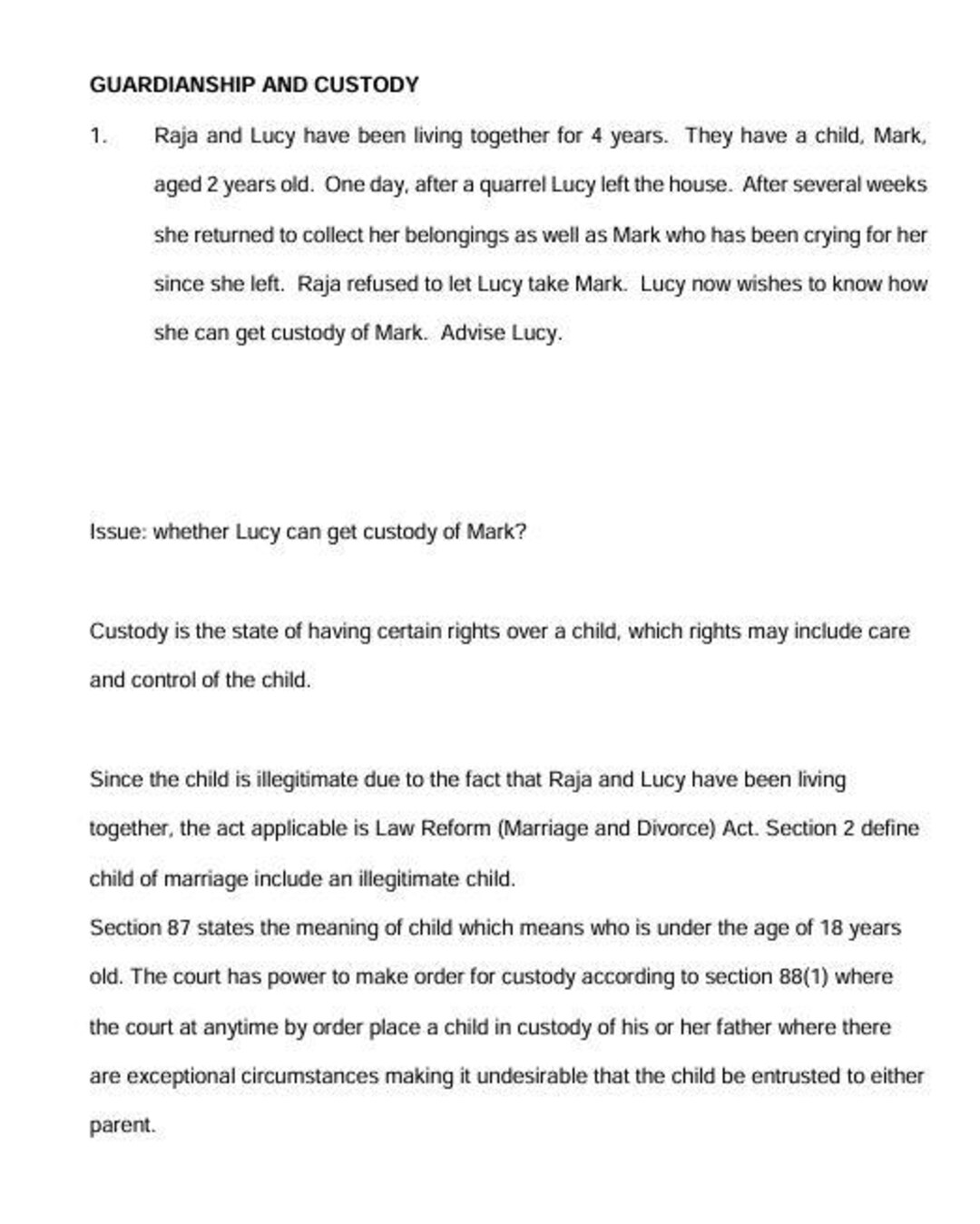 GUARDIANSHIP AND CUSTODY Study Guide - Etsy