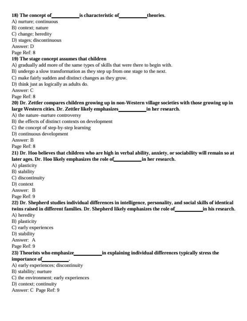 Assessment Resource Pack for Child Development 9th Edition by Laura E ...