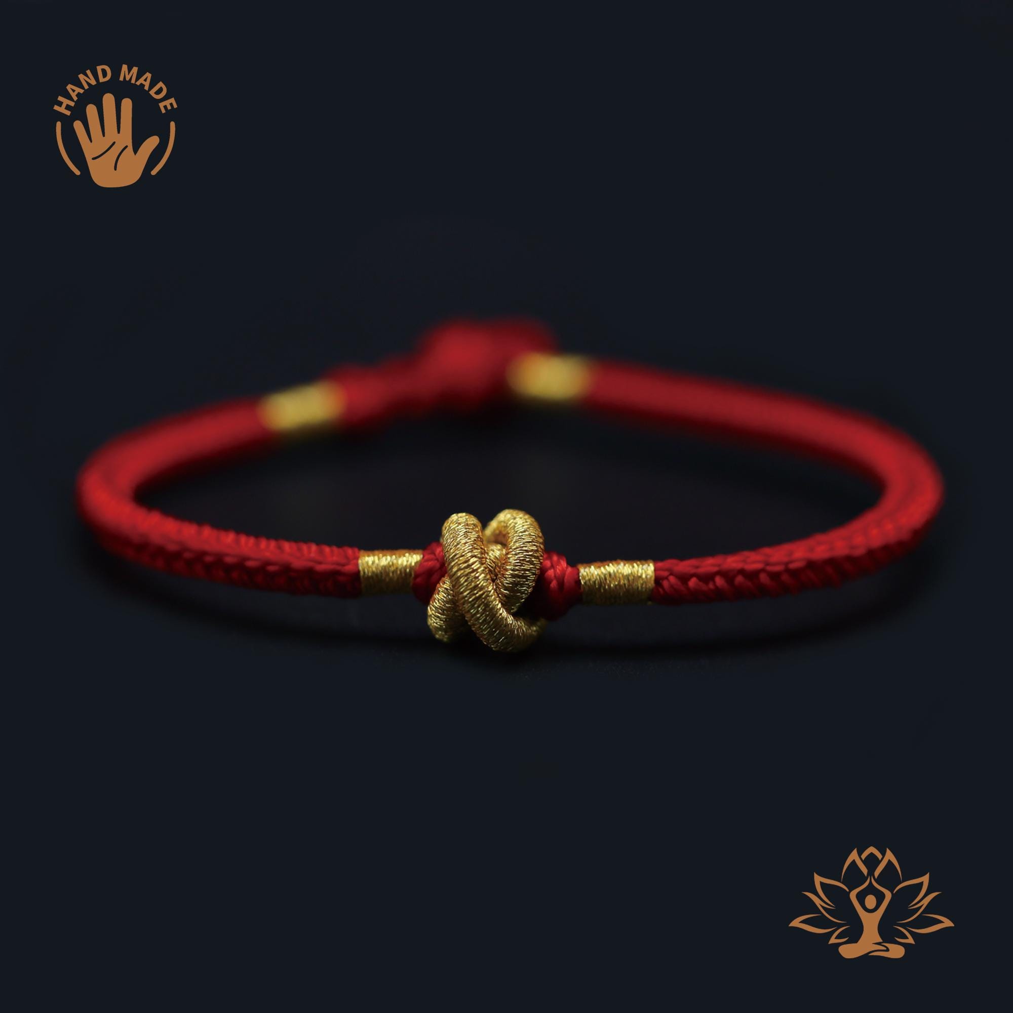 Handmade Red String Protection Bracelet, Tibetan Black Rope Amulet ...