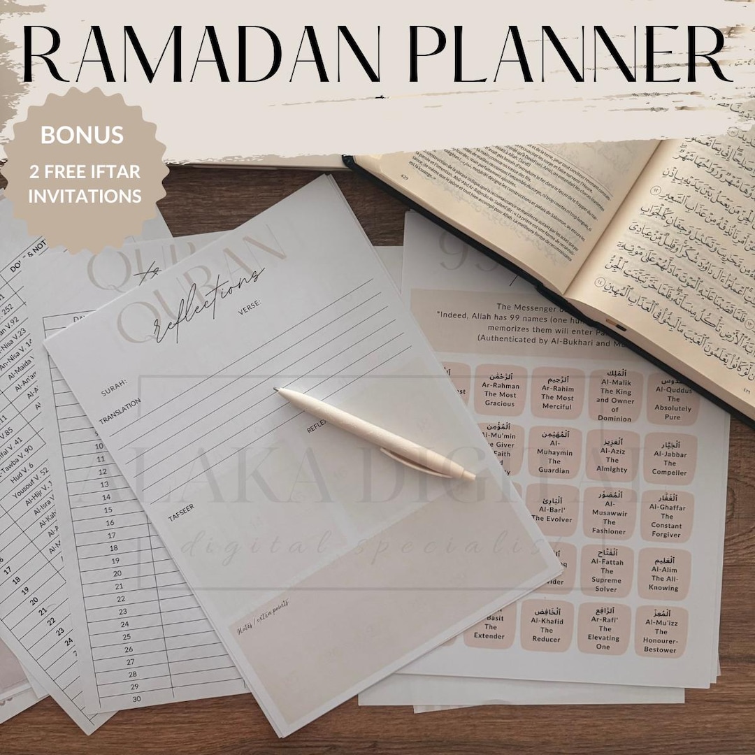 Ramadan Planner Bundle Digital Download –islamic Planner 2025 ...